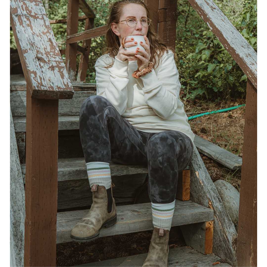 Pure (no dye) Ribbed Sock - 100% Organic Cotton – Q for Quinn™