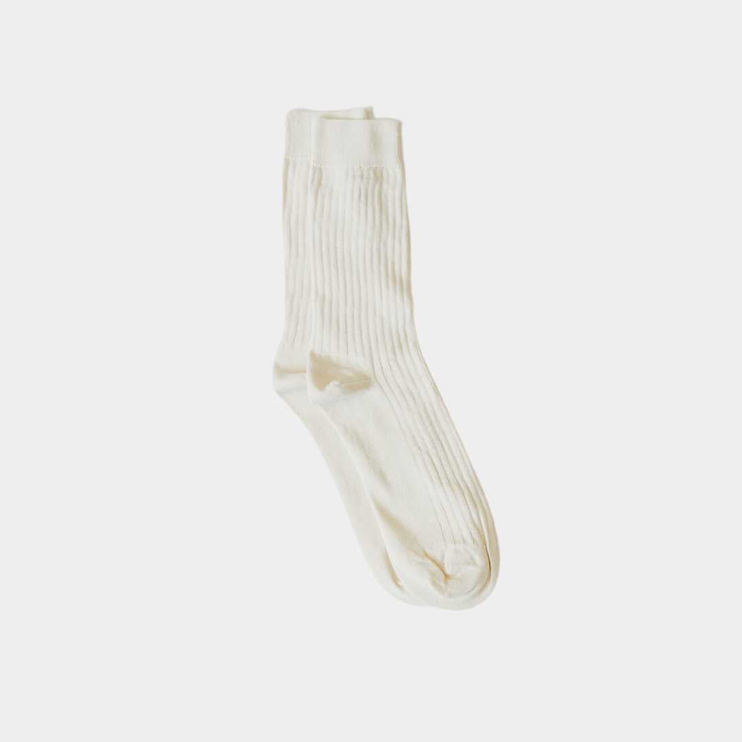 Pure (no dye) Ribbed Sock - 100% Organic Cotton – Q for Quinn™