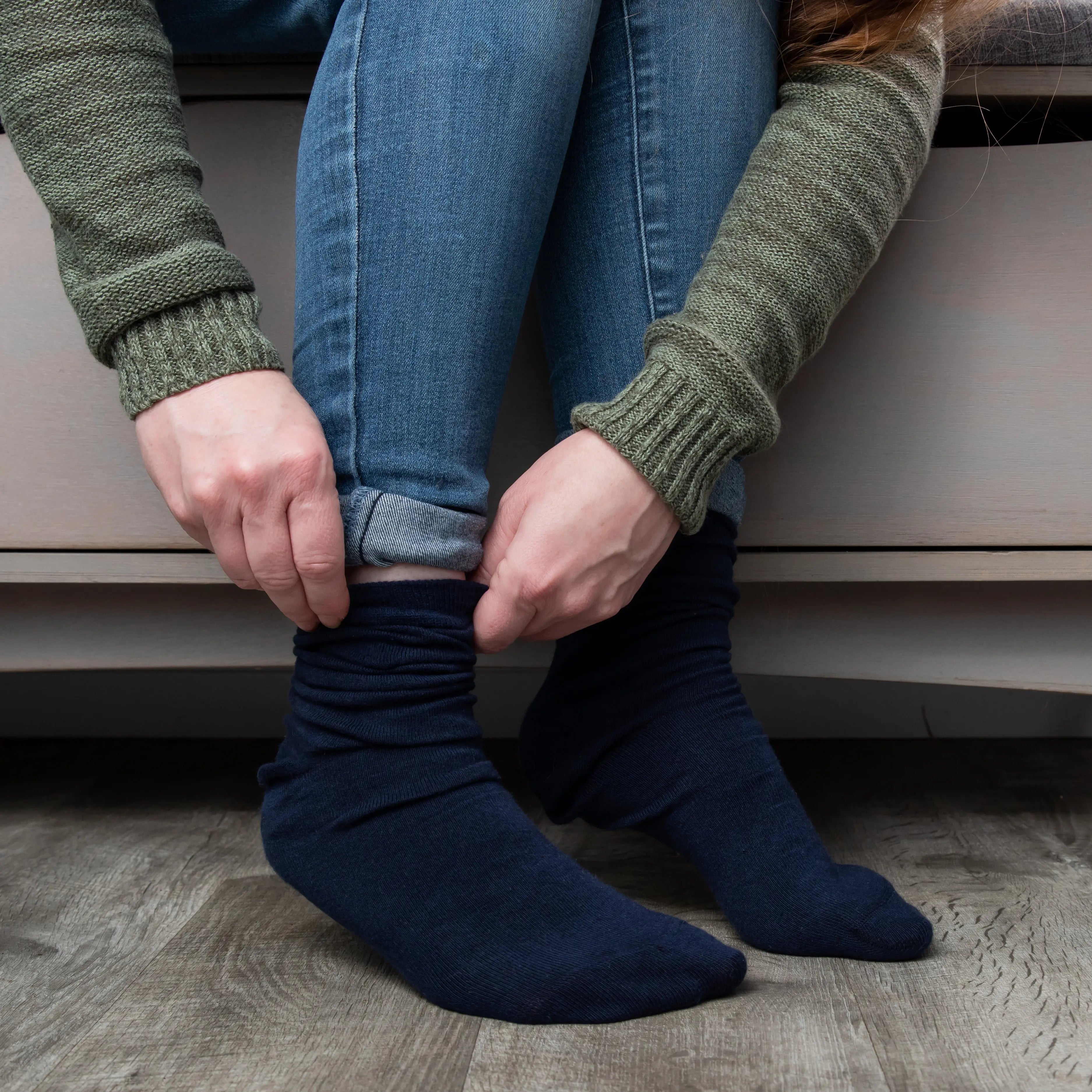 Pure (no dye) Ribbed Sock - 100% Organic Cotton – Q for Quinn™